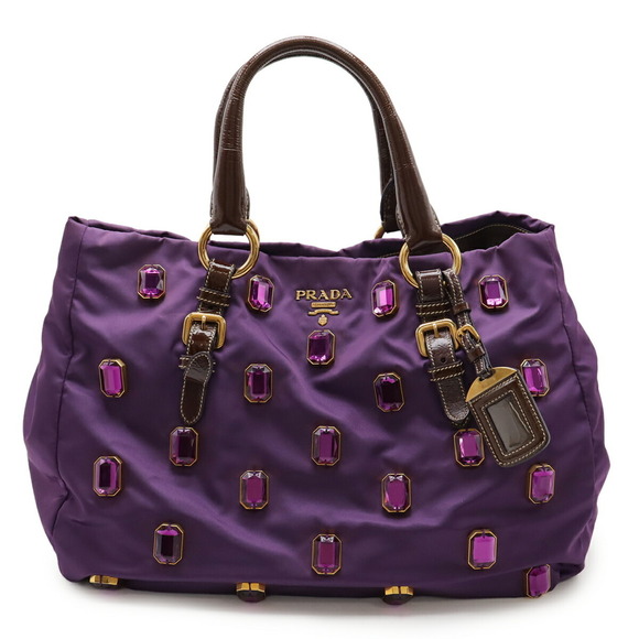 Prada | Bags | Prada Purple Leather Shoulder Bag | Poshmark
